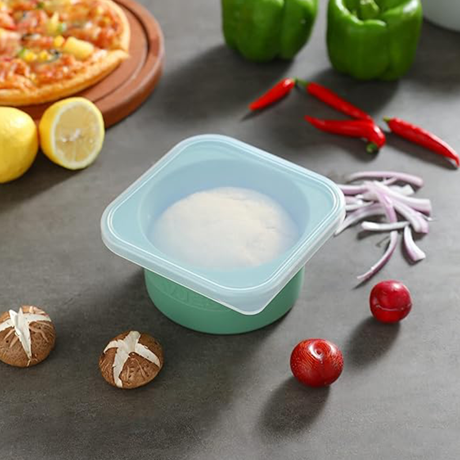 KEVJES Stackable Air-tight Silicone Pizza Dough Ball Proofing ...